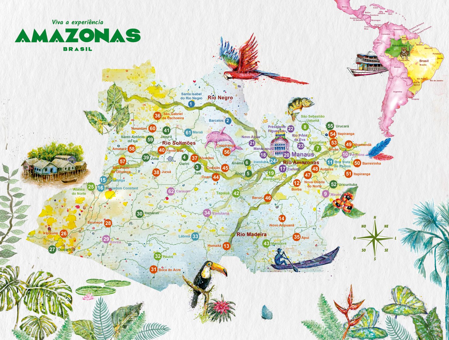 Mapa Amazonas - Amazonastur